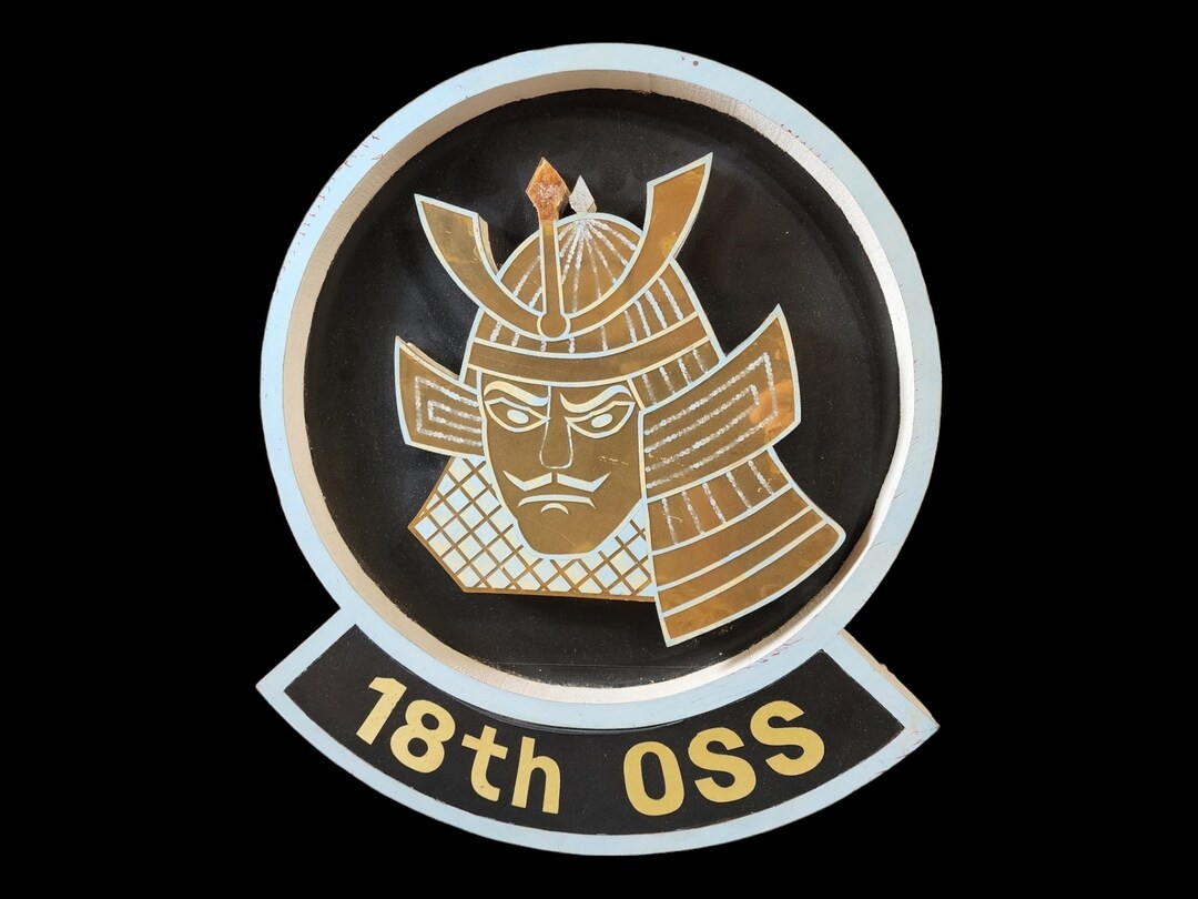 USAF 18th OSS Shoguns signboard Plaque kadena Air Base Okinawa Japan Samurai Armor 18th ...