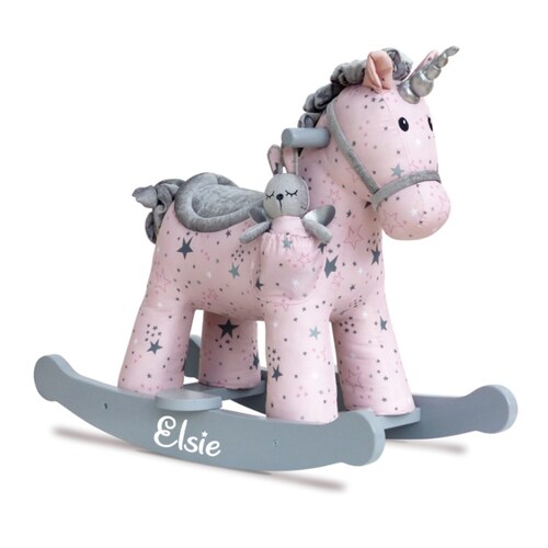 Pink Children's Rocking Horse Personalised 1st - Etsy