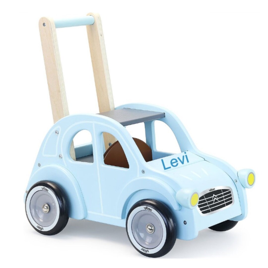 Personalised Citroen 2CV Car Baby Walker | Push Along Toy | Wooden Car ...