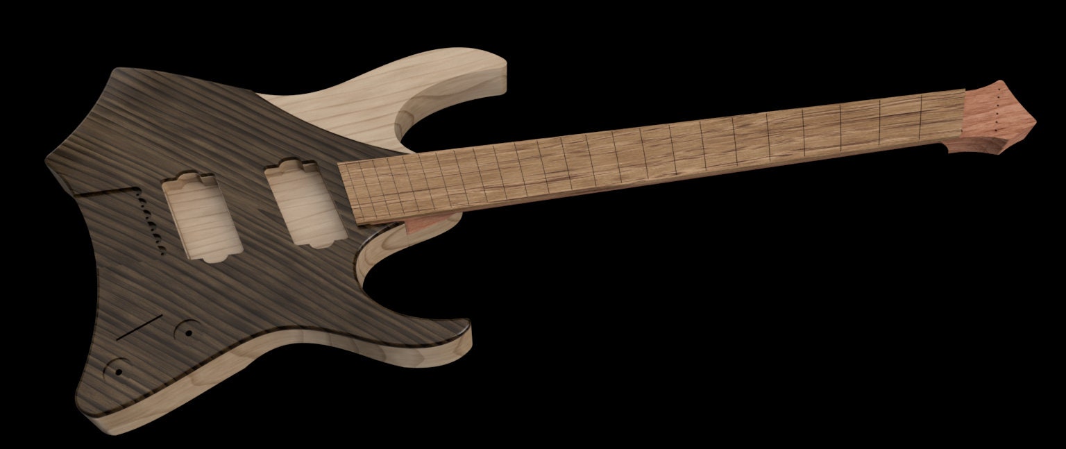 3D Guitar Model Jade .dxf File - Etsy