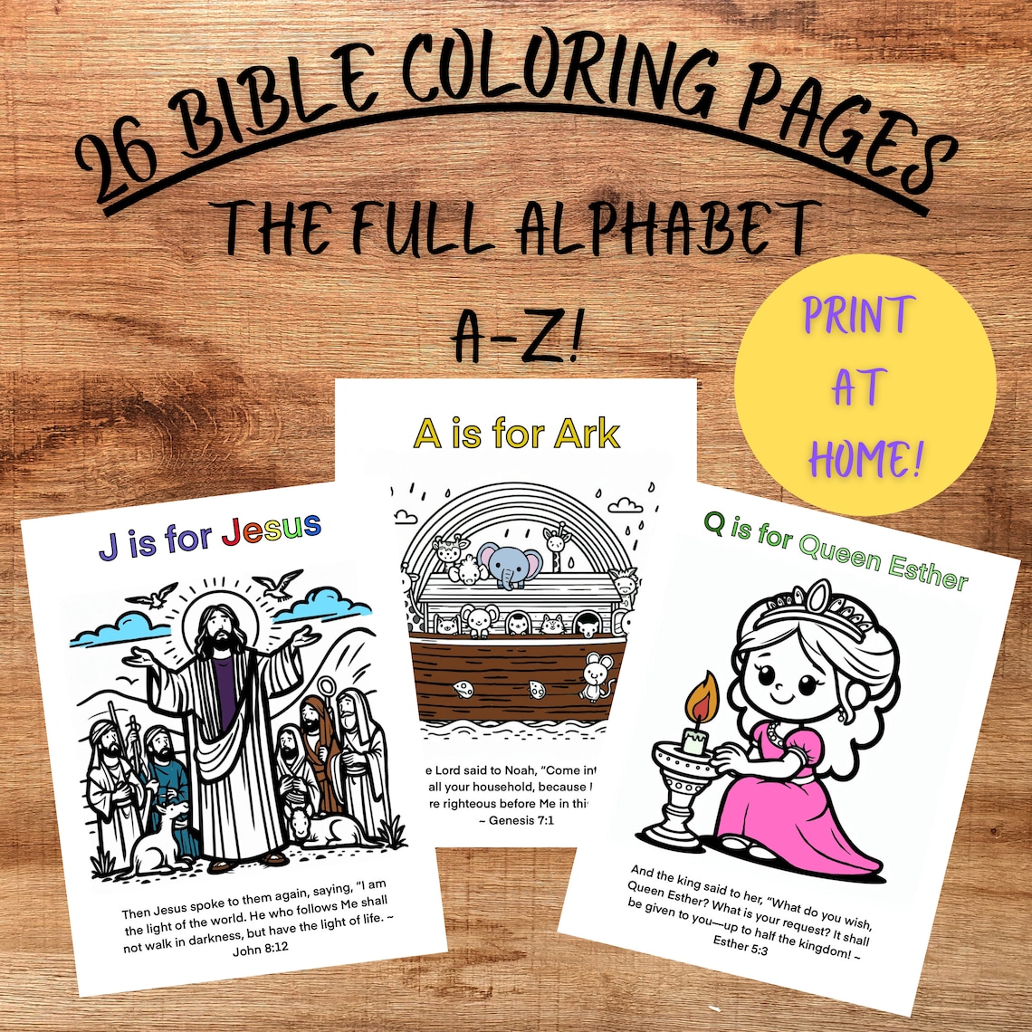 Alphabet Bible Coloring Pages, Print Your Own Coloring Sheets, Alphabet ...
