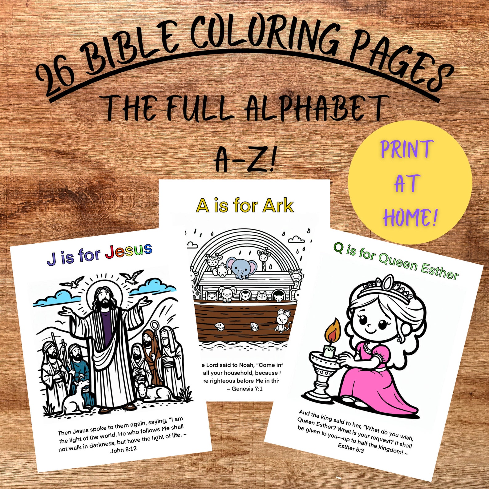 Alphabet Bible Coloring Pages, Print Your Own Coloring Sheets, Alphabet ...