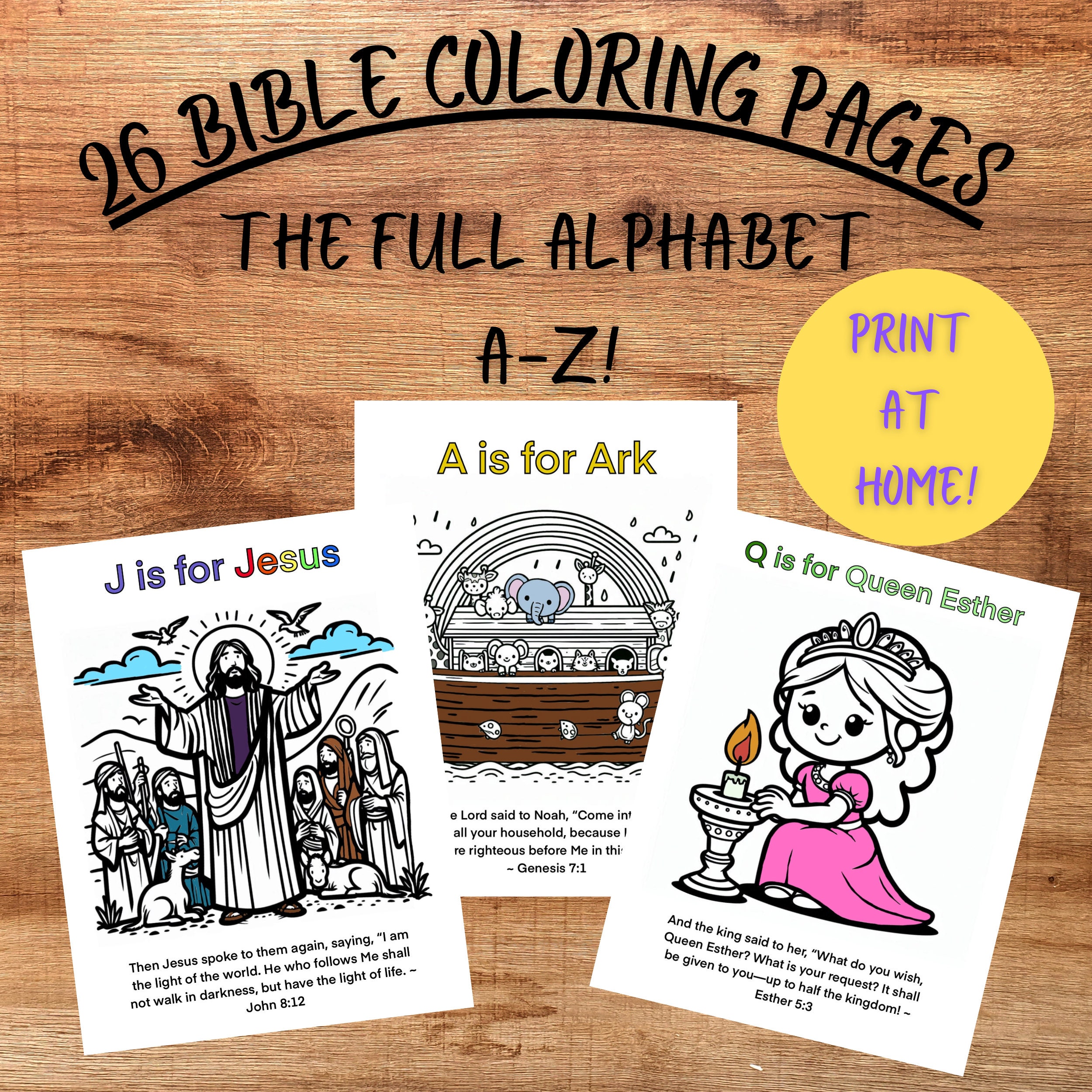 Alphabet Bible Coloring Pages, Print Your Own Coloring Sheets, Alphabet ...
