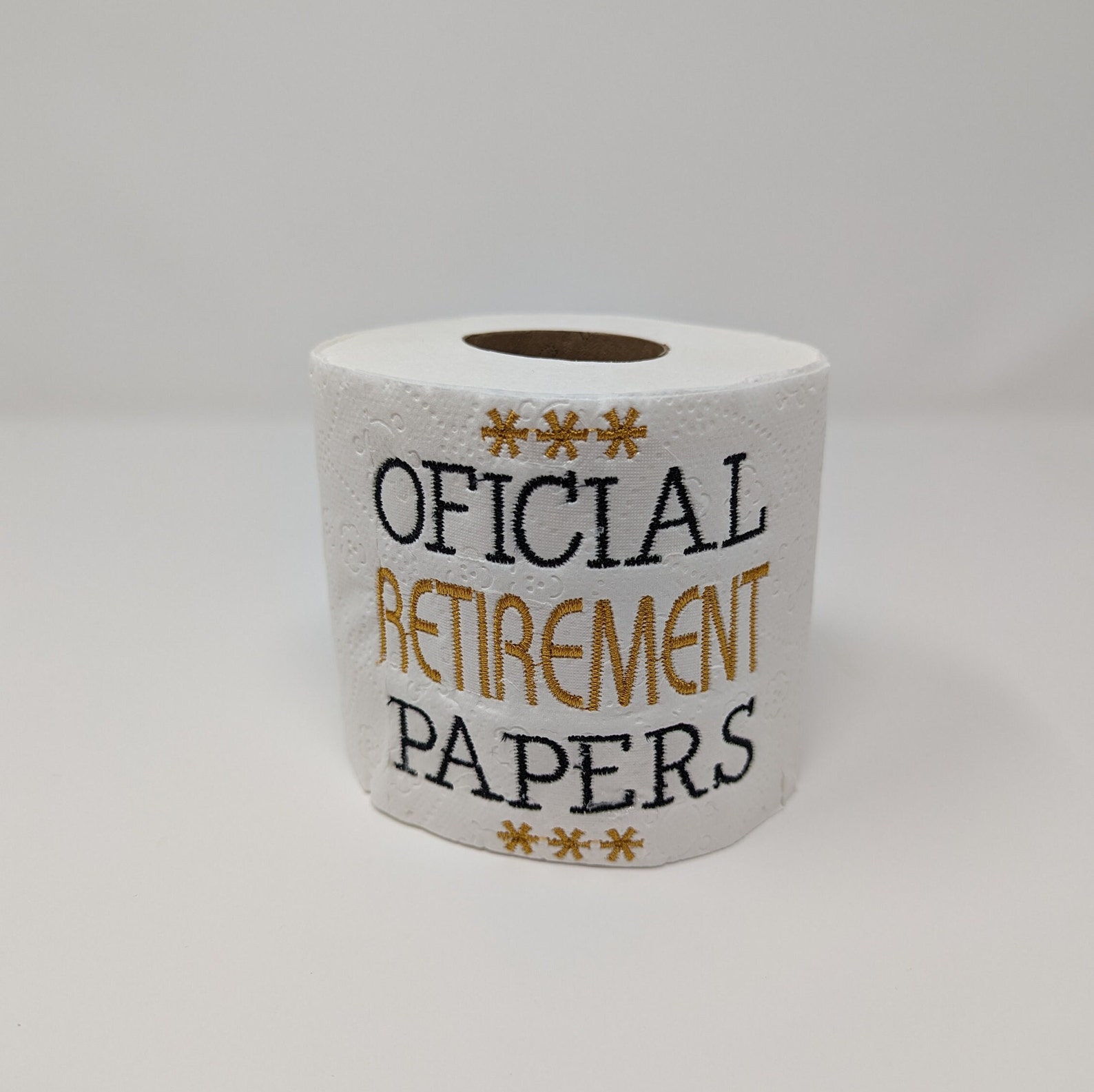 Official Retirement Papers Funny Toilet Paper, Embroidery Saying ...