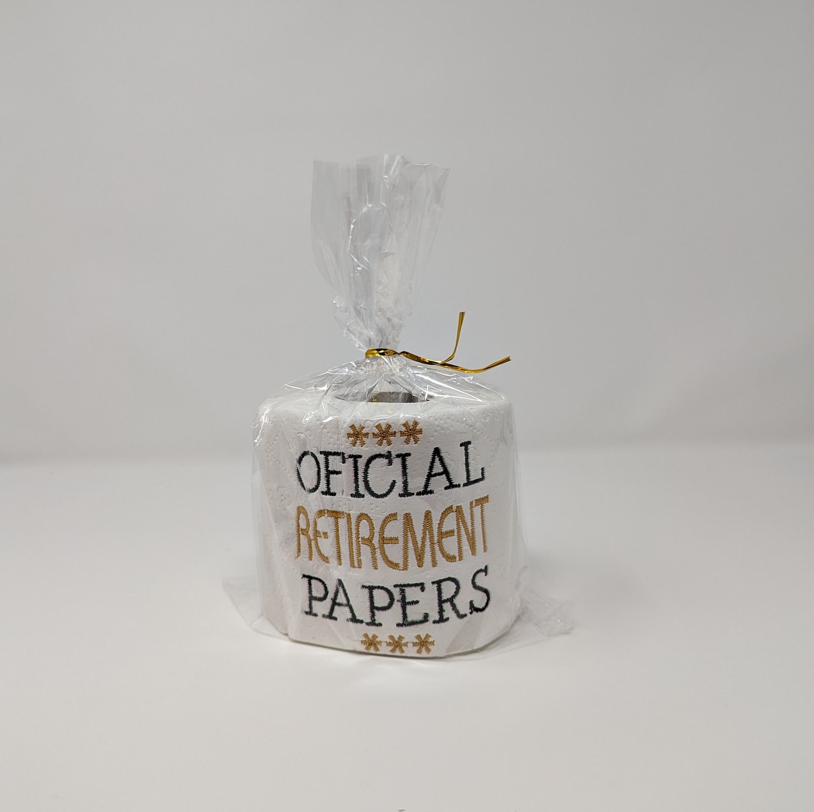Official Retirement Papers Funny Toilet Paper, Embroidery Saying ...