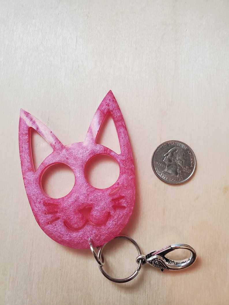 Glitter Kitty Keychain | Etsy