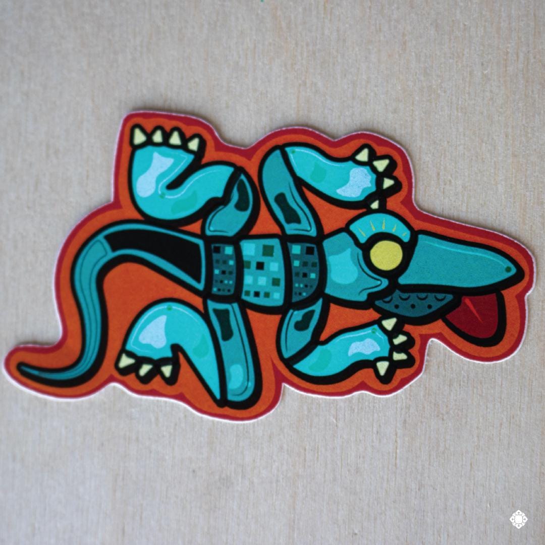 Cuetzpalin Vinyl Sticker - Etsy
