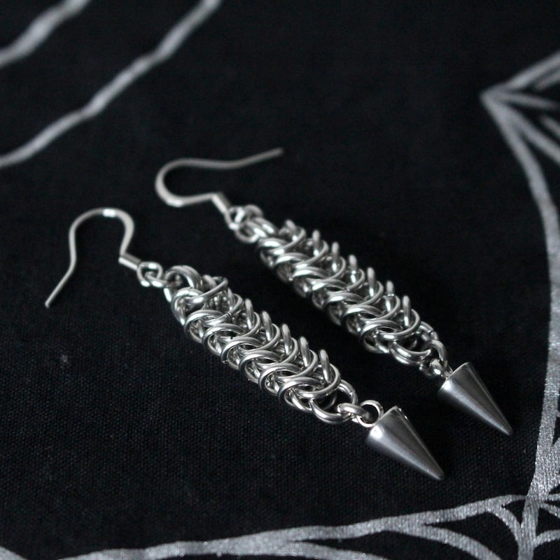 Chainmail Earrings Men - Etsy