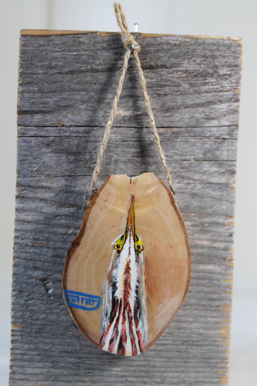 American Bittern Tree Cookie Painting - Etsy