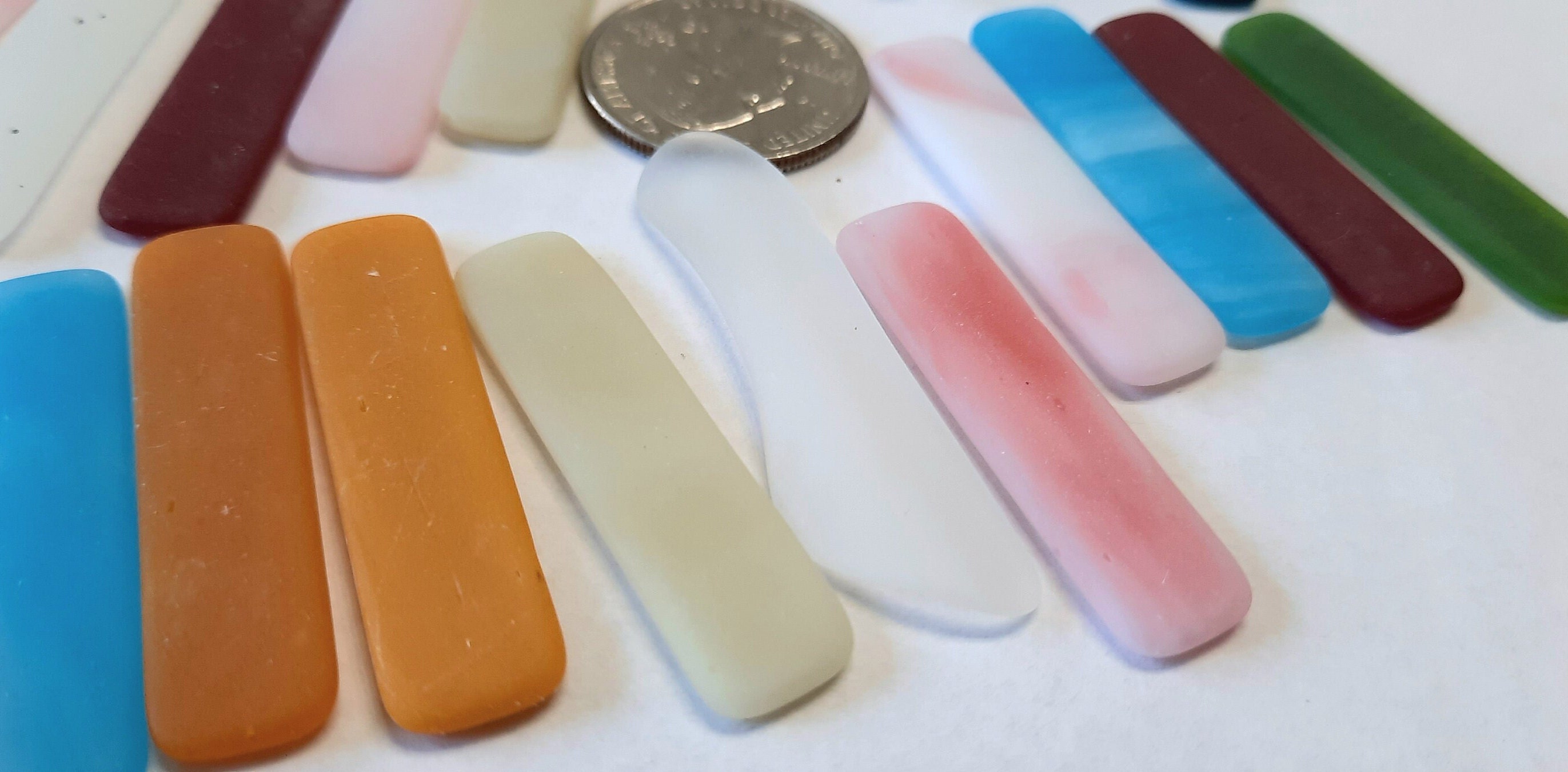 Colorful Sea Glass Mix Color Glass Rectangular Glass Tumbled Glass ...