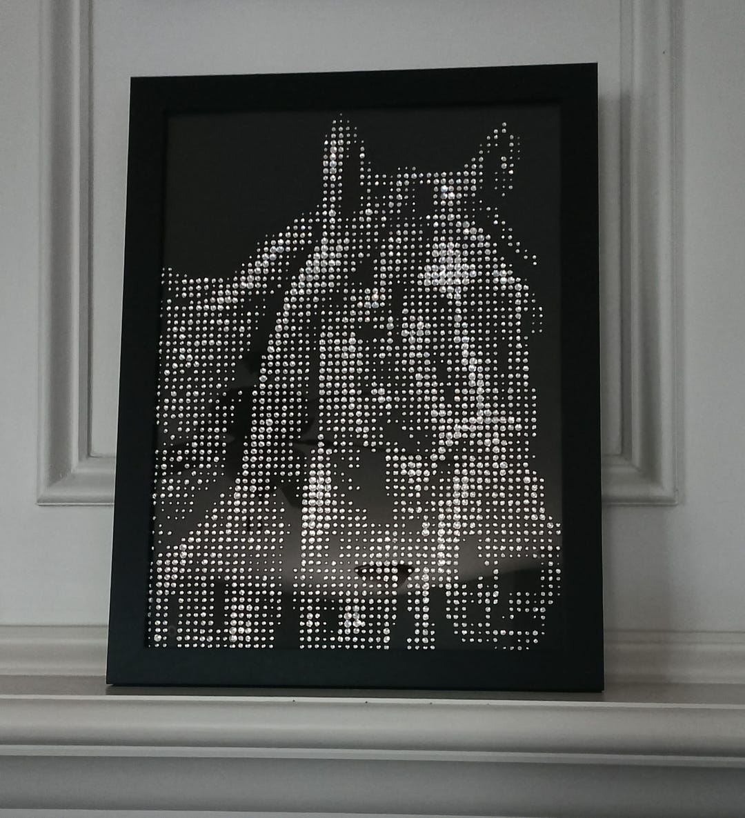 Wall Decor Sparkle Horse Crystals Picture Home Decor Crystal Rhinestone ...