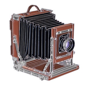 Wooden Large Format Film Camera Enamel Pin - Etsy