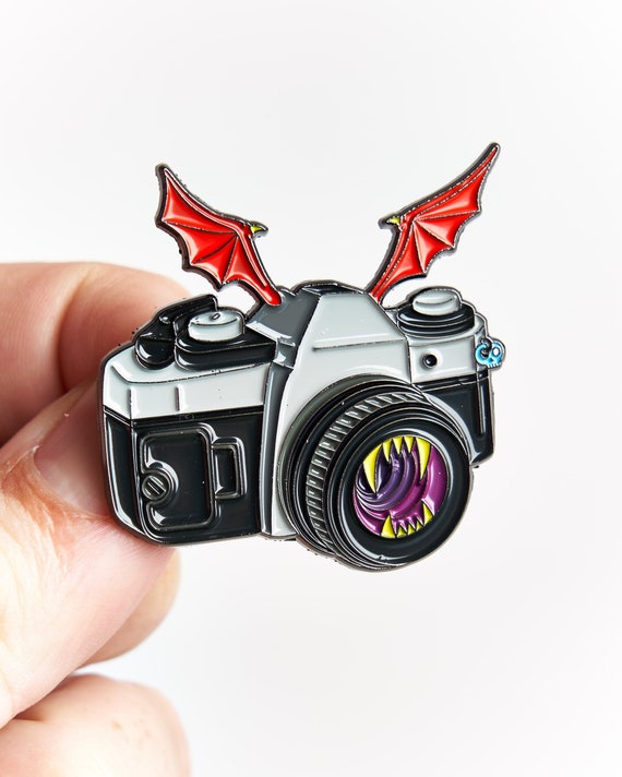 Vampire Bat Camera Enamel Pin Halloween Scary Monster Gift - Etsy