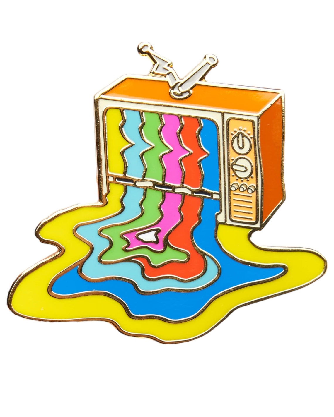 Melting Screen Tv Pin - Etsy