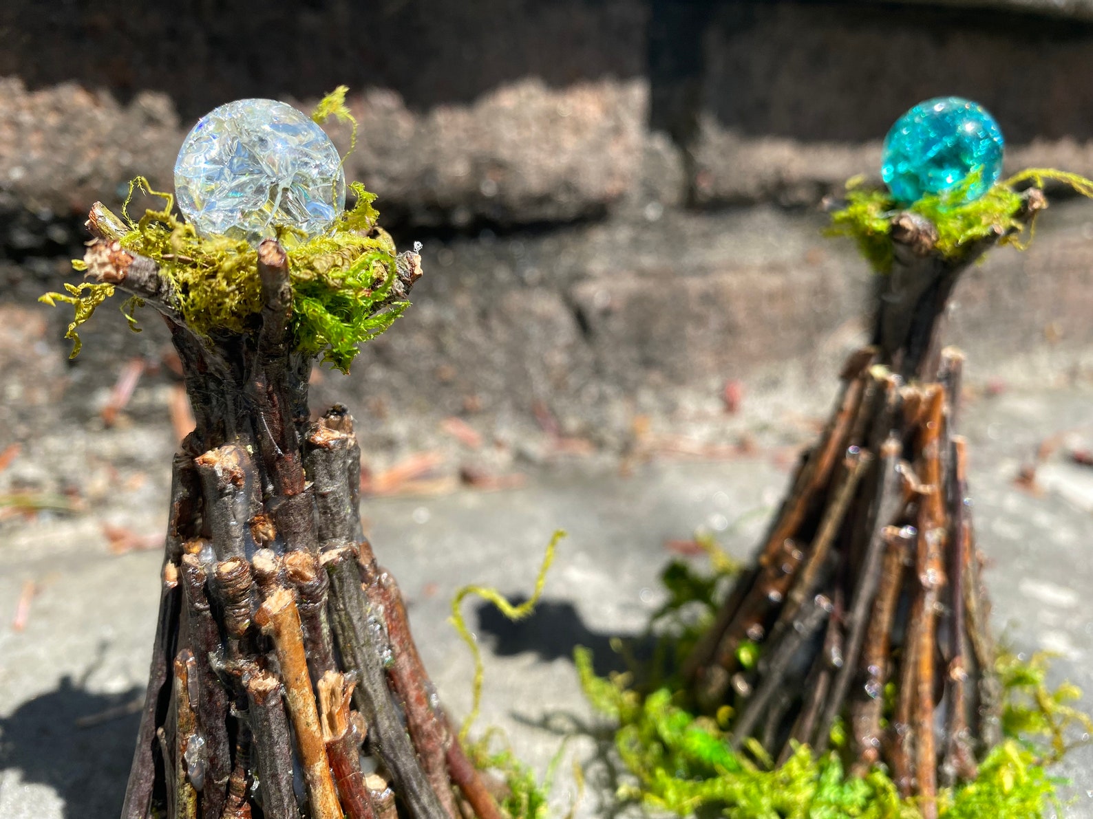 Miniature Fairy Gazing Ball / Mini Crystal Ball Fairy Display Fairy ...