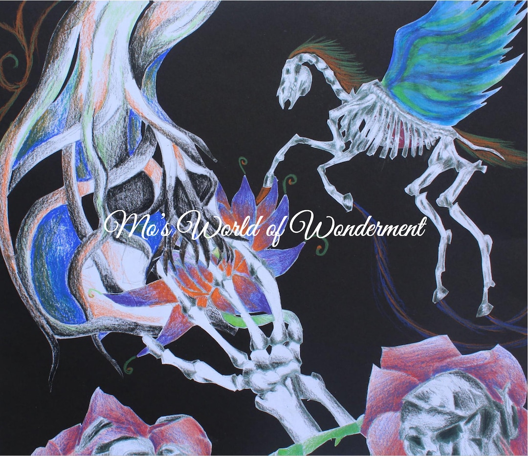 Macabre Dreamscape instant Download Digital Print Animal Skull Art Goth ...