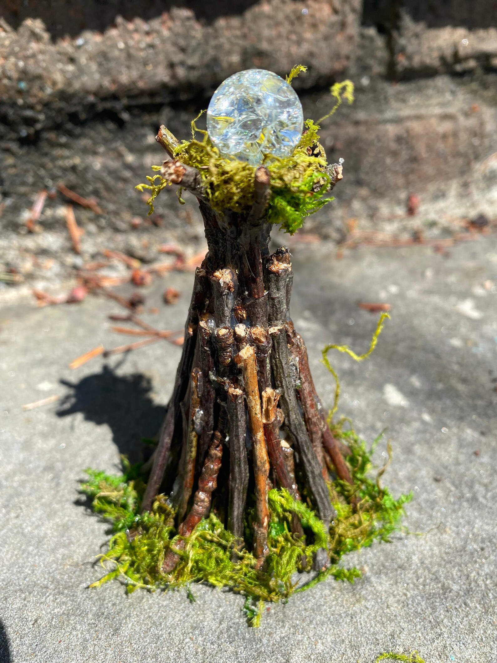 Miniature Fairy Gazing Ball / Mini Crystal Ball - Fairy Display Fairy ...