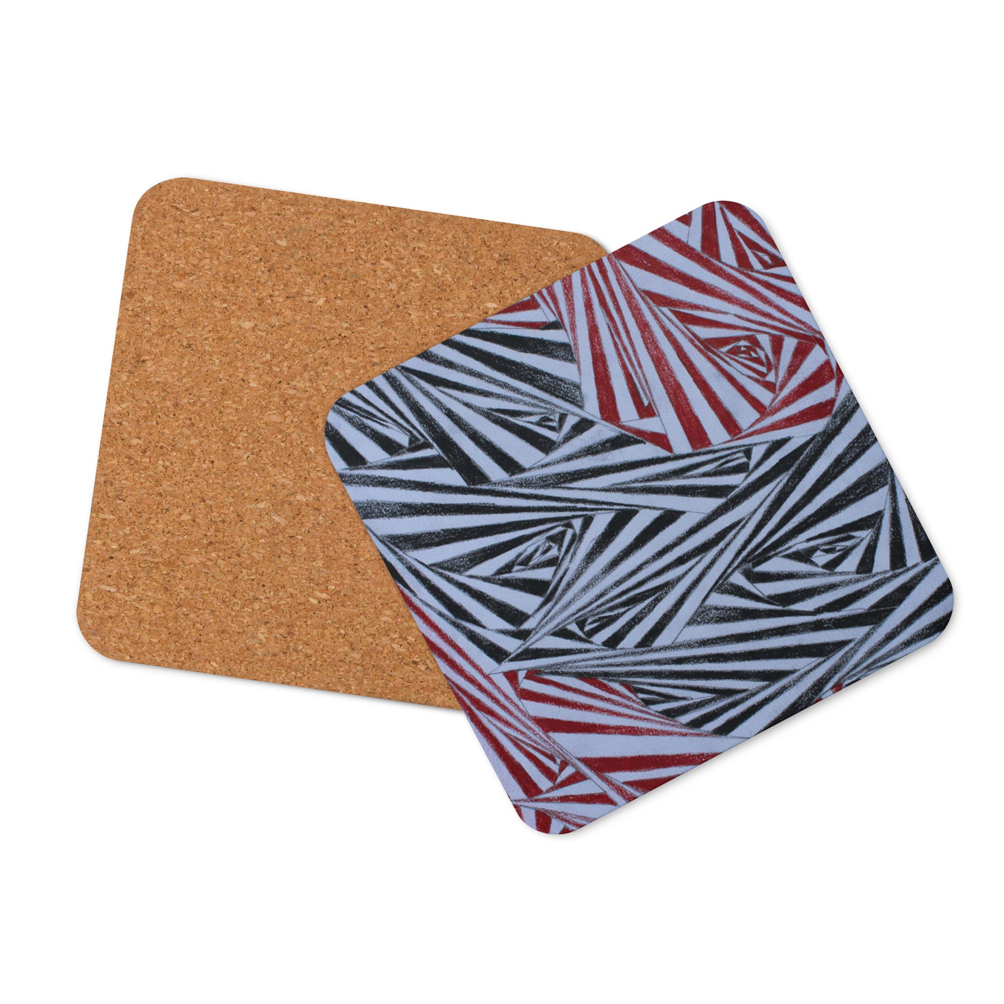 Crazed Carnival" Coaster (cork-back) - Cork Coaster Gloss Coaster ...