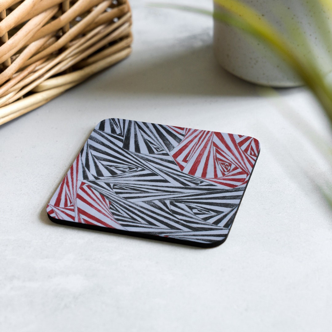 Crazed Carnival" Coaster (cork-back) - Cork Coaster Gloss Coaster ...