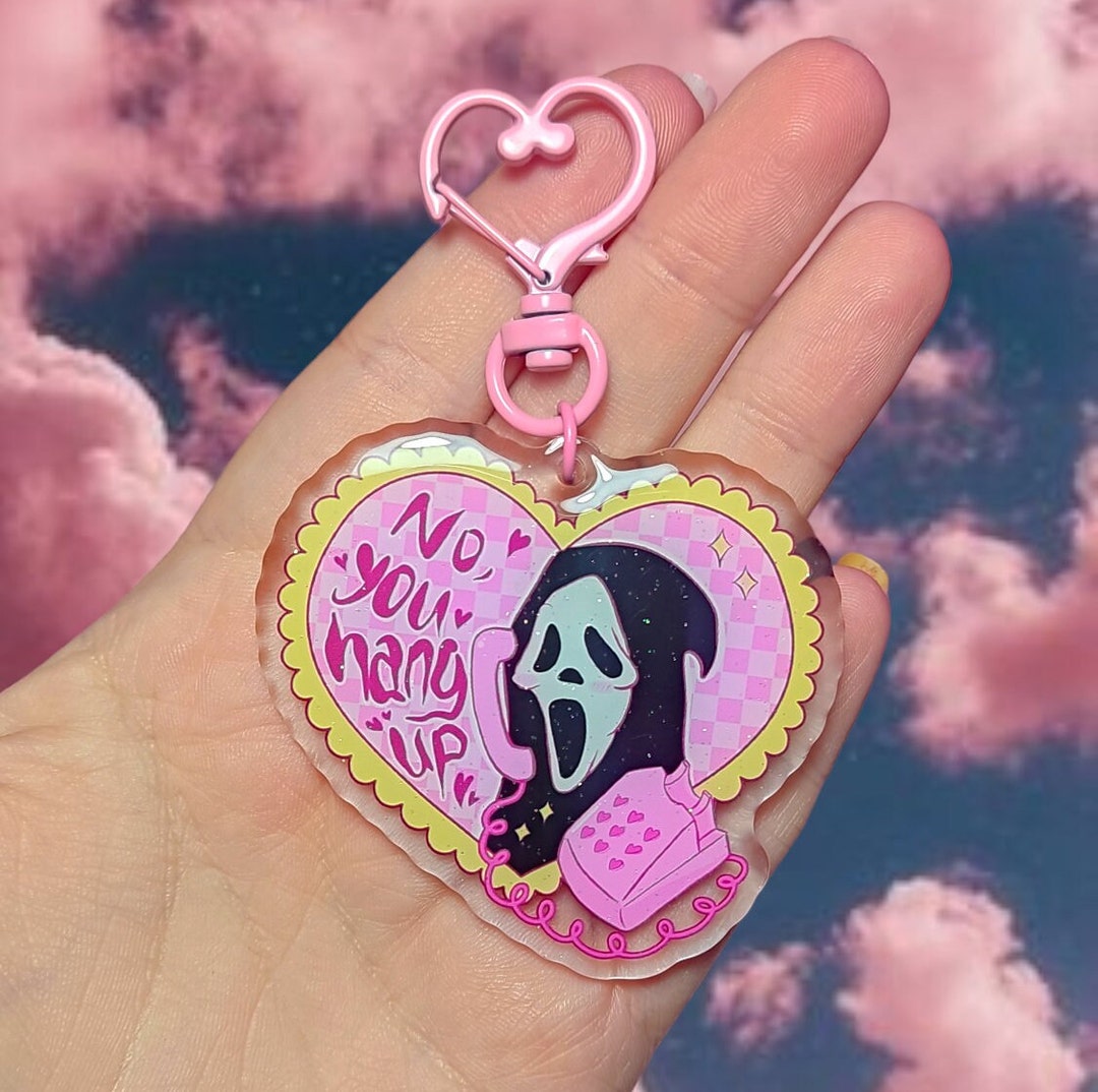 Ghostface Scream Acrylic Keychain - Etsy