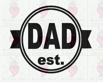 Dad Est Svg | Etsy