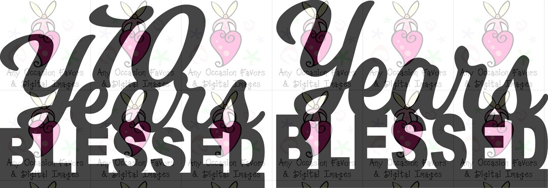 70 Years Blessed Cake Topper / Centerpiece - Etsy
