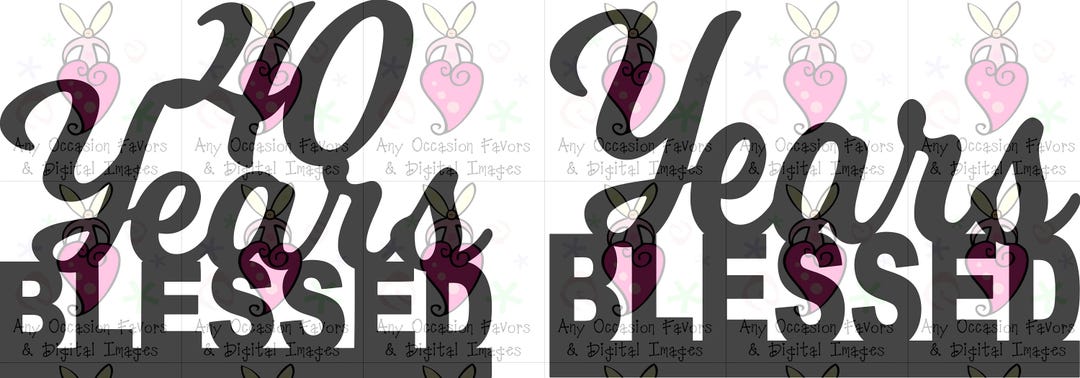 40 Years Blessed Cake Topper / Centerpiece - Etsy