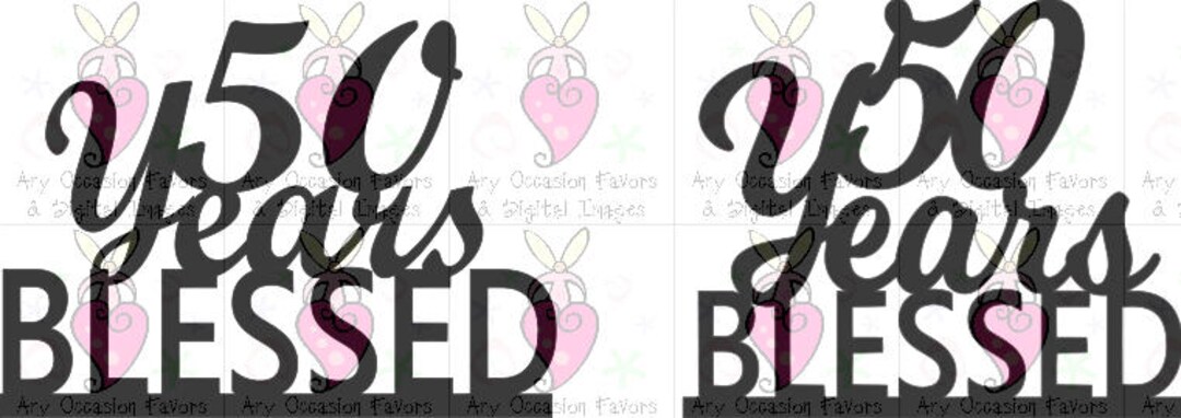 50 Years Blessed Cake Topper or Centerpiece - Etsy