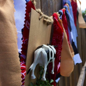 Cowboy Western Fabric Banner Farm Banner Country Farmhouse Garland ...