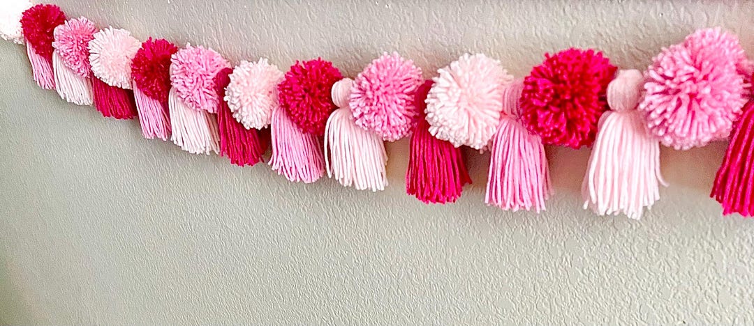 Pink Strawberry Shortcake Pompom Banner Pink Banner Barbie Garland ...