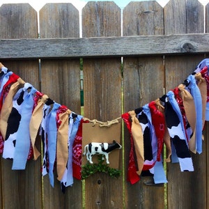 Cowboy Western Fabric Banner Farm Banner Country Farmhouse Garland ...