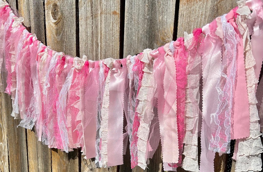 Barbie Pink Fabric Banner Garlandbarbie Pink Banner Garland Barbie ...