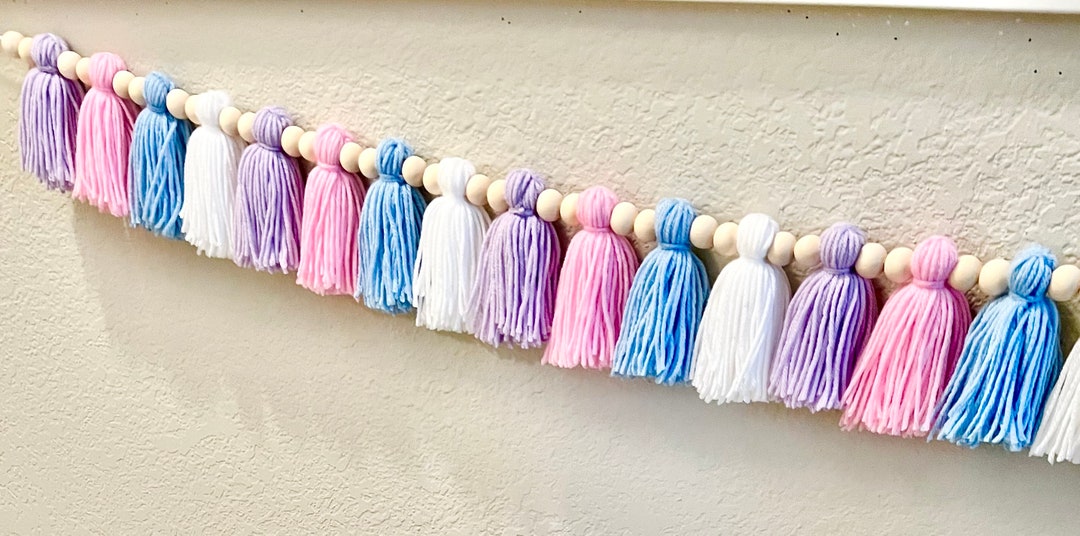 Pastel Pink Tassel Banner//pastel Purple Tassel Bannerpastel Blue ...