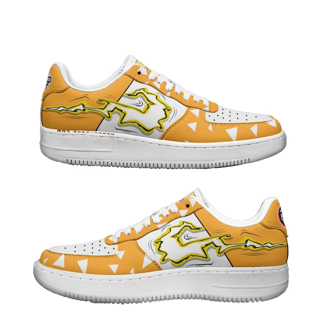 Zenitsu Agatsuma Anime Sneakers Custom KNY Anime Shoes Skill - Etsy