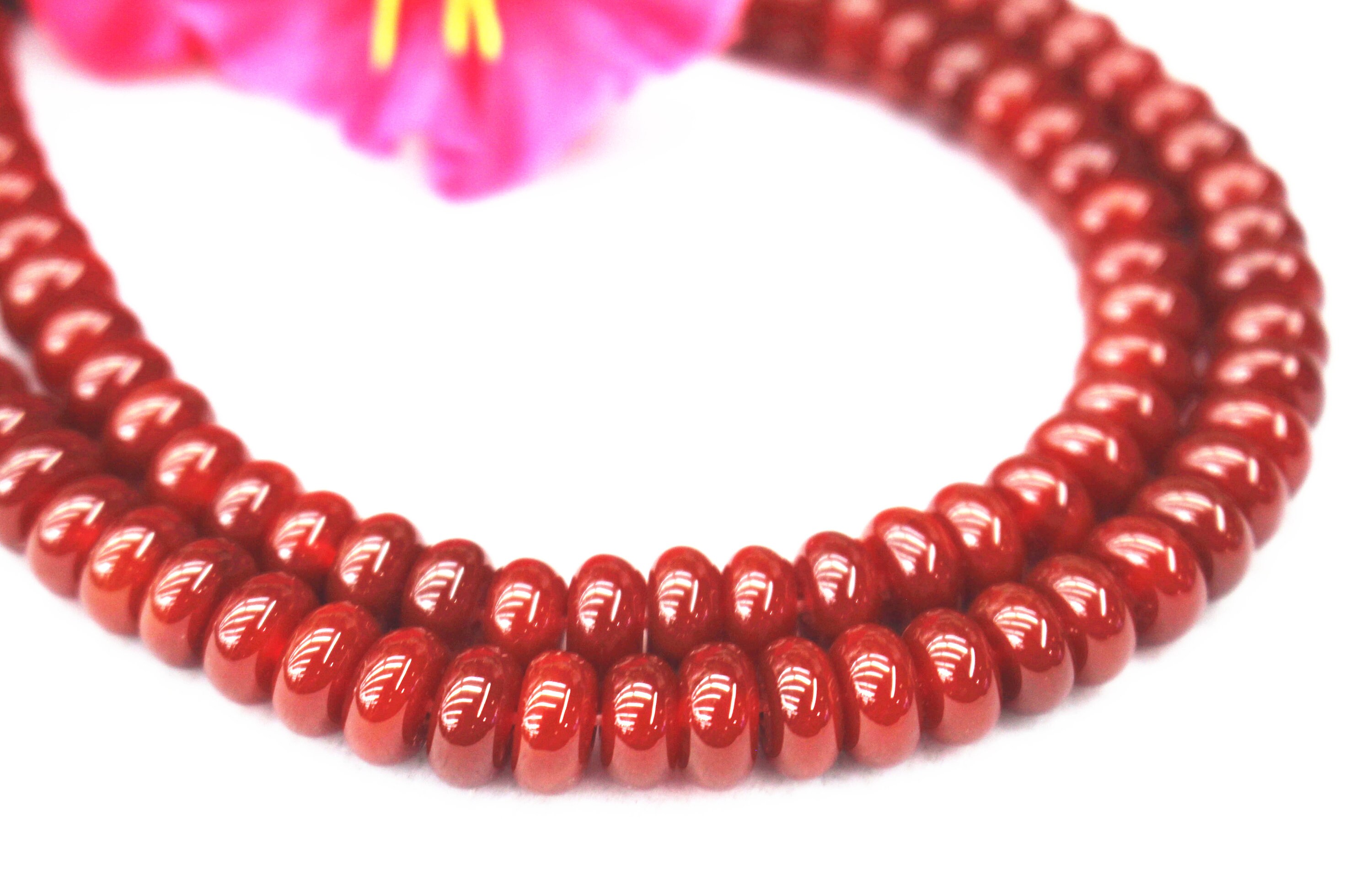 Natural Red Agate Beads4x6mm 5x8mm Red Agate Rondelle - Etsy
