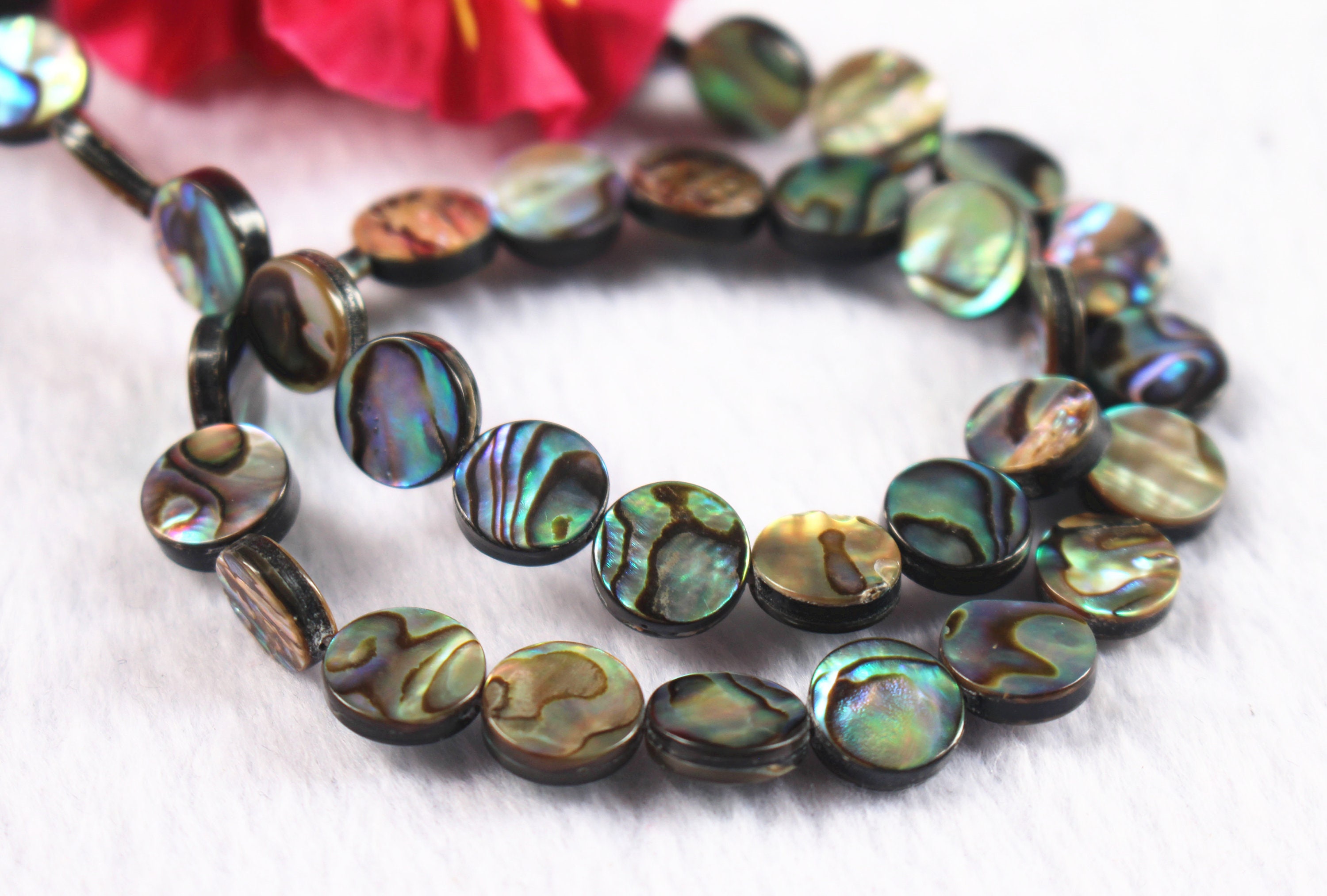 Natural Abalone Shell Coin Beads, 10mm 12mm 14mm 16mm 18mm Shape Shape ...