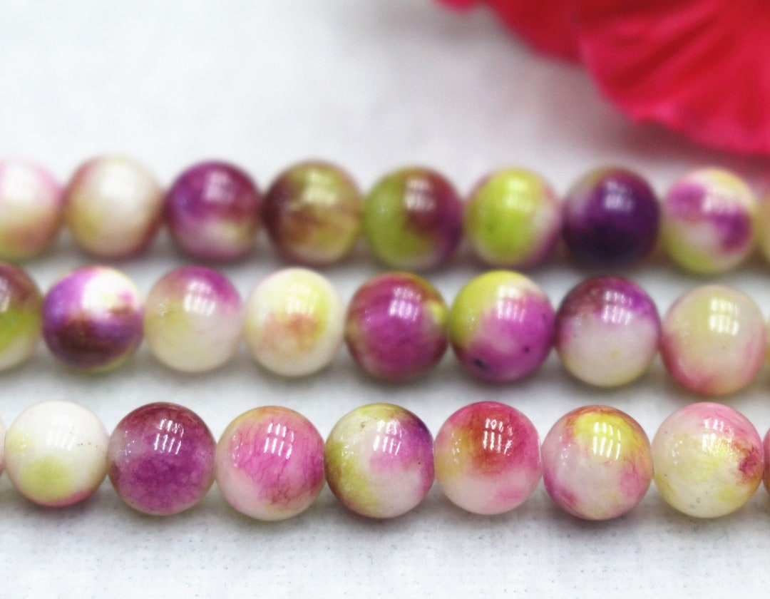 Multicolor Jade Beadsmountain Jade Beadsmalaysian Jade - Etsy