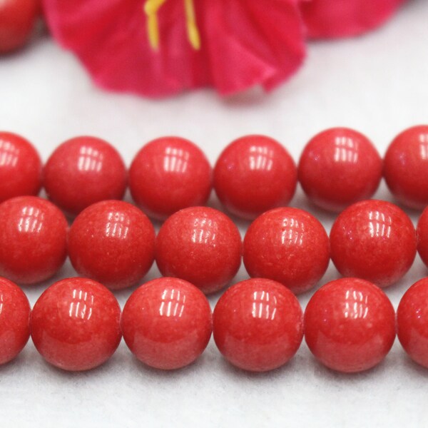 Red Jade Beads - Etsy