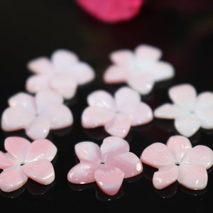 6mm 8mm10mm 12mm 15mm 200 Pcs Natural Pink Shell Flower Beads,mop Shell ...
