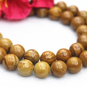 Natural A Wood Jasper Gemstone Beads,6mm 8mm 10mm 12mm Wood Jasper ...