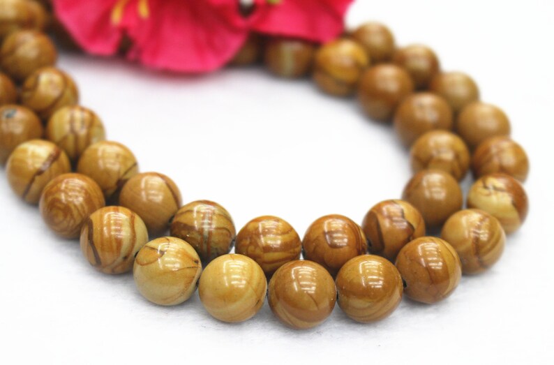 Natural A Wood Jasper Gemstone Beads6mm 8mm 10mm 12mm Wood - Etsy