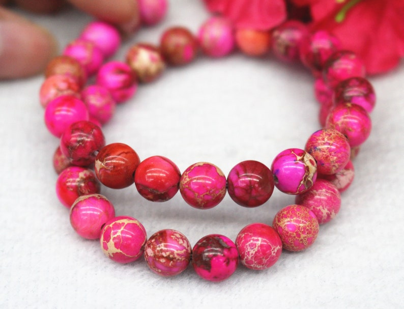 Natural Pink Sea Sediment Jasper Gemstone Beads6mm 8mm 10mm - Etsy Natural Pink Sea Sediment Jasper Gemstone Beads6mm 8mm 10mm - Etsy