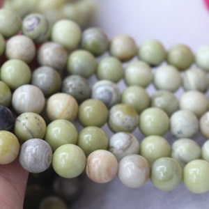Natural Butter Jade Smooth and Round Beads,6mm 8mm 10mm 12mm African ...