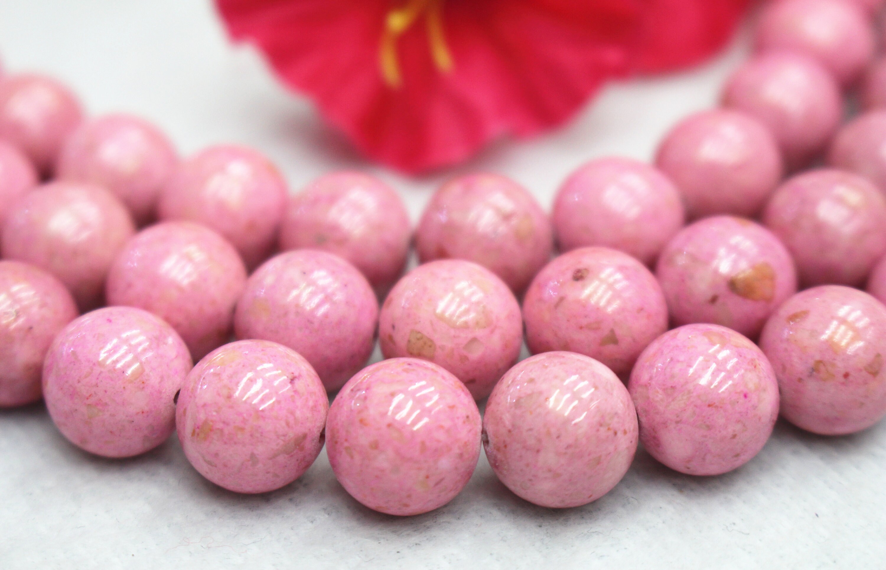 Pink Fossils Smooth and Round Beads6mm 8mm 10mm 12mm Fossils - Etsy