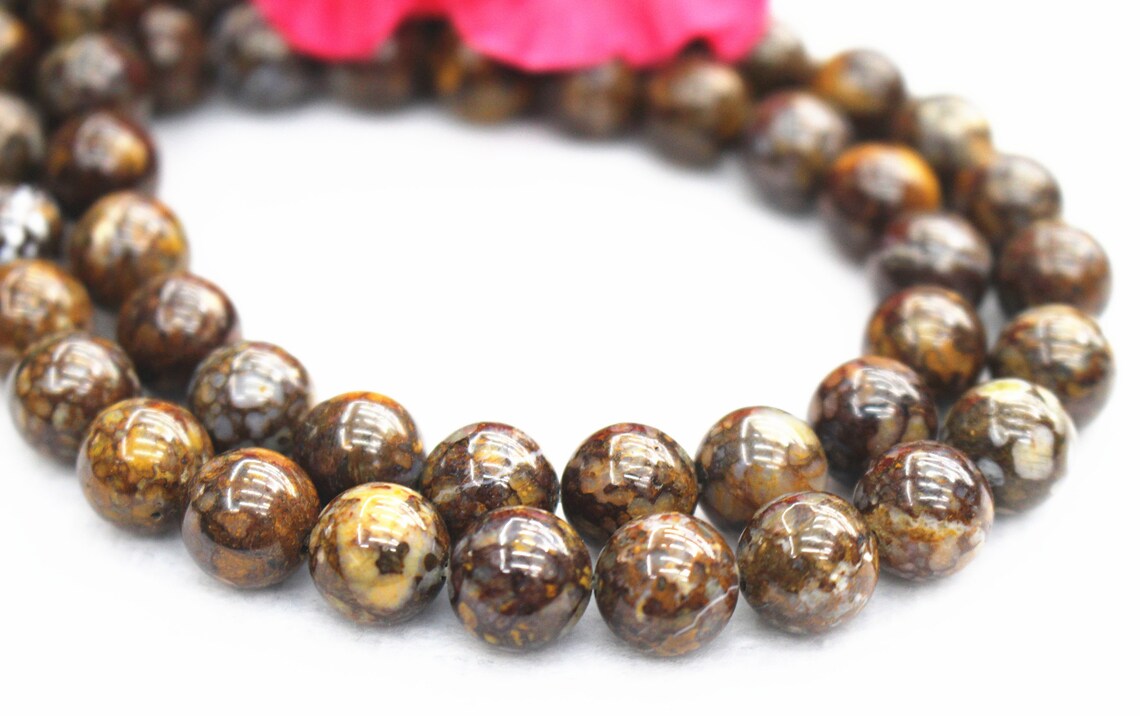 Natural Fire Lace Opal Smooth Round BeadsFire Lace Opal | Etsy