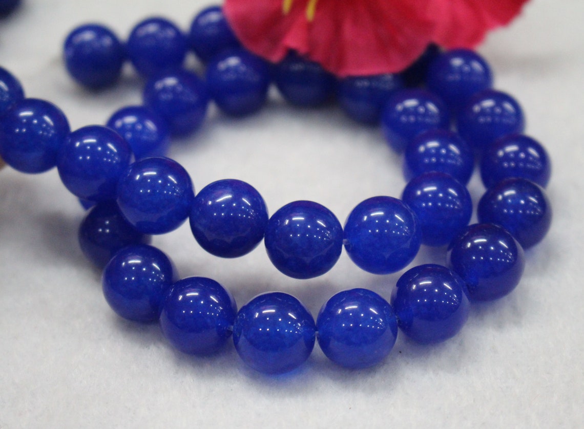 Blue Malay Jade Beads Smooth Round Beads4mm 6mm 8mm 10mm - Etsy