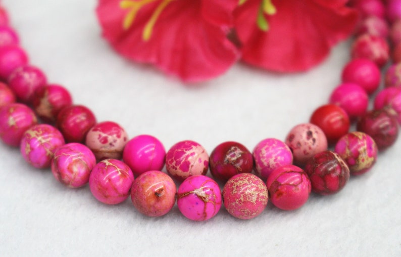 Natural Pink Sea Sediment Jasper Gemstone Beads6mm 8mm 10mm - Etsy Natural Pink Sea Sediment Jasper Gemstone Beads6mm 8mm 10mm - Etsy