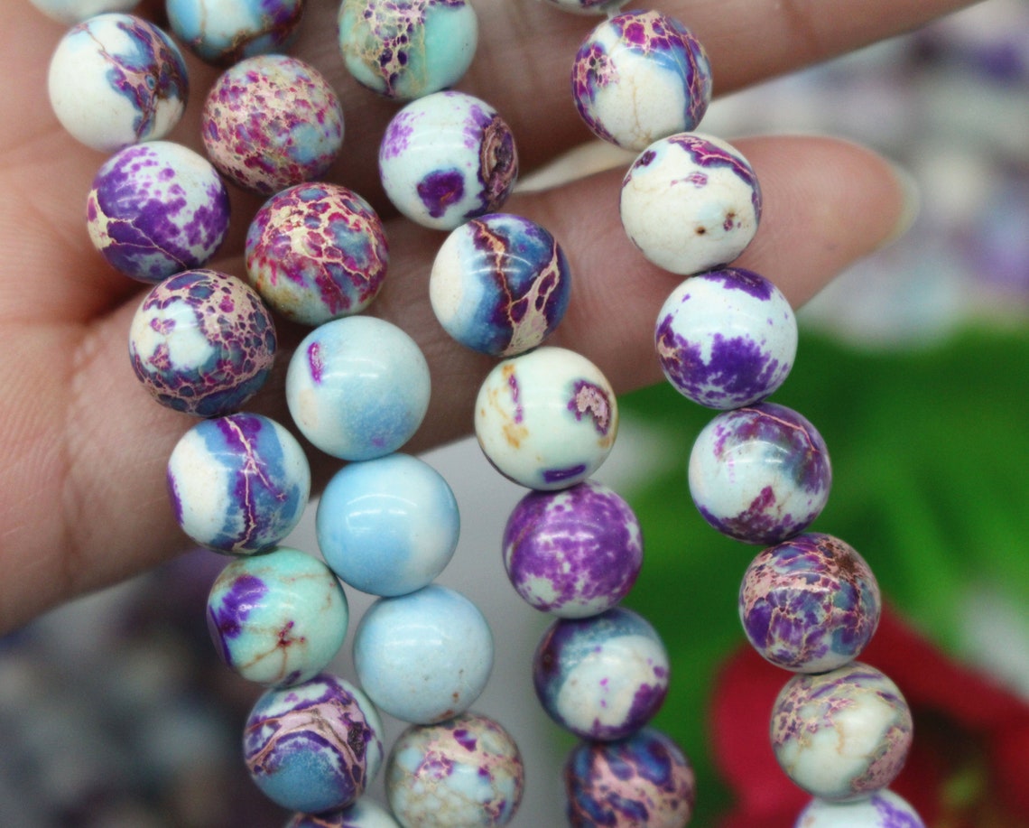 Natural Galaxy Sea Sediment Jasper Gemstone Beads,6mm 8mm 10mm 12mm ...