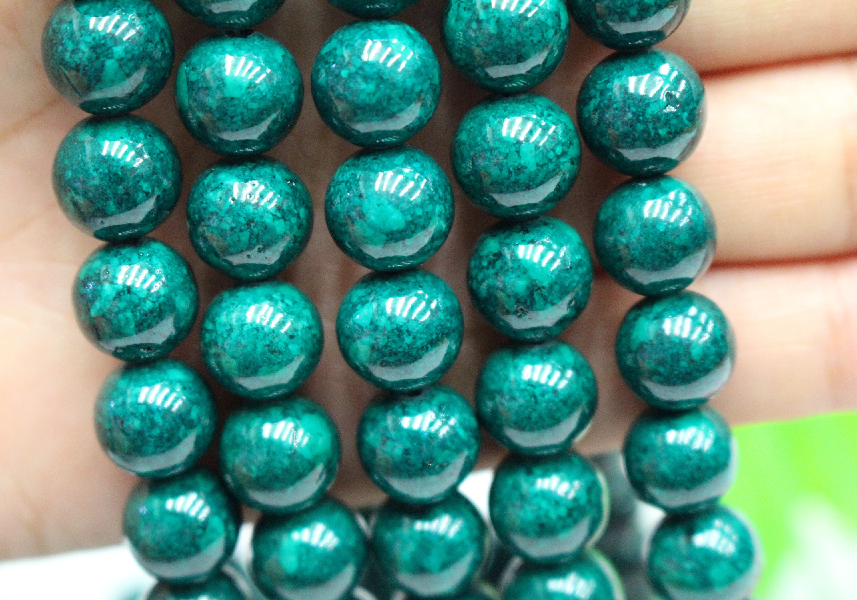 Green Fossils Smooth and Round Beads6mm 8mm 10mm 12mm Fossils | Etsy