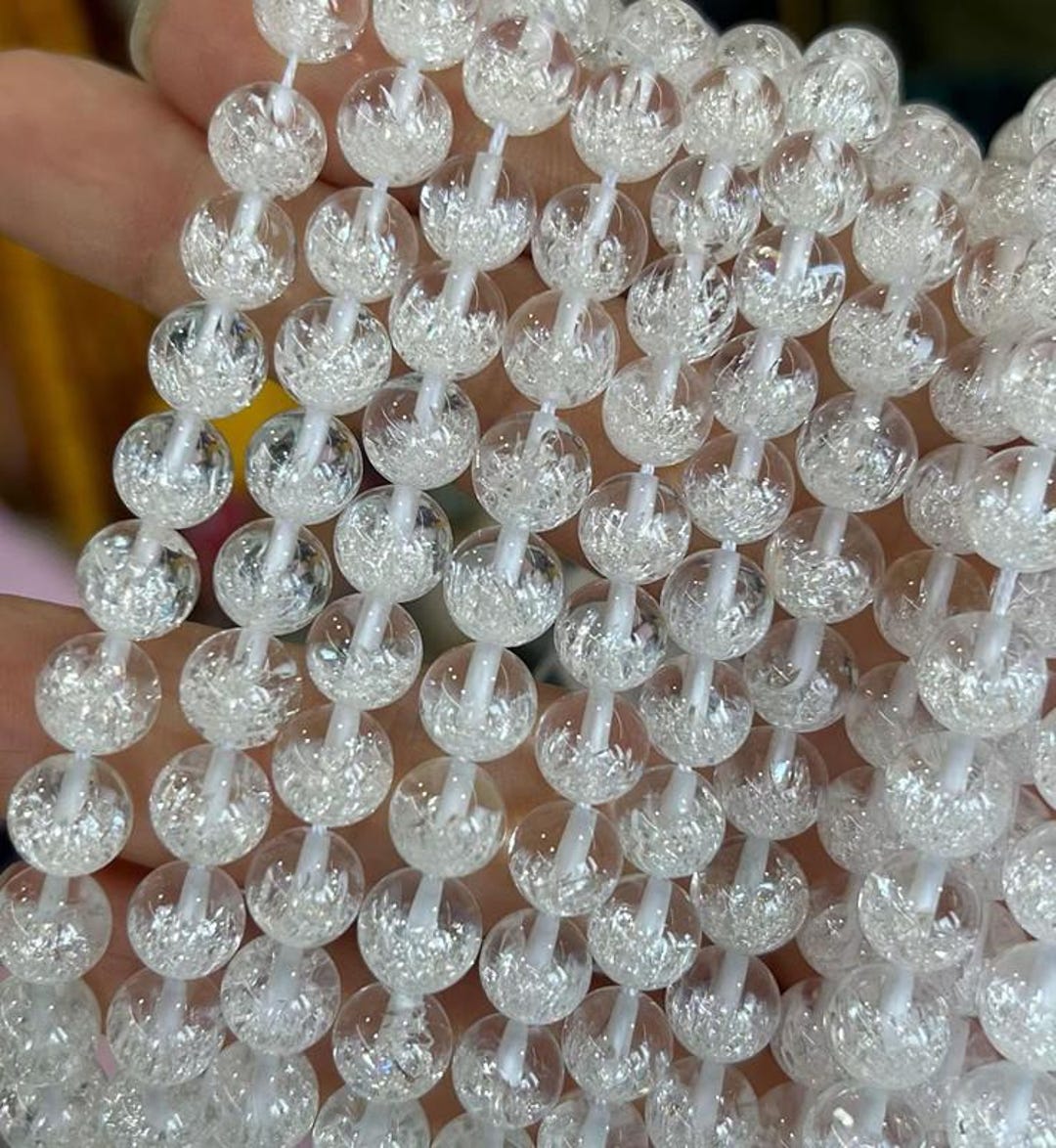 White Phantom Crystal Smooth Round Beads White Quartz Beads Supply1 5 ...